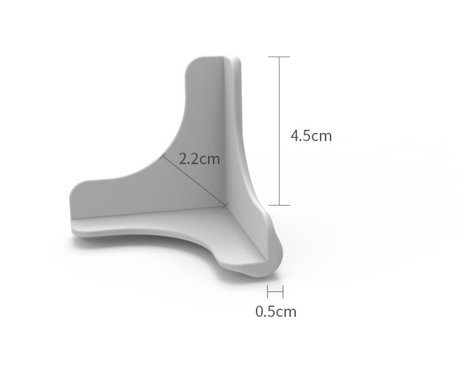 4pack Silicone Edge Corner Protectors,Safety Cushions 3 Dimensional Anti Collision for Wood Glass Steel Ceramics Surface, Kitchen Ventilator (Grey)