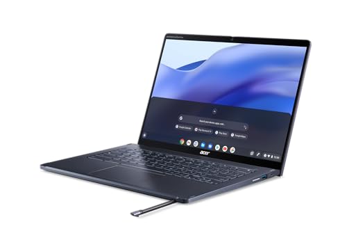 acer Chromebook Spin 714 CP714-1WN-53M9 Laptop Intel Evo Intel Core i5-1235U 14" 1920x1200 IPS Touch Display 8GB LPDDR4X 256GB SSD Wi-Fi 6E FHD MIPI Webcam Backlit Keyboard Chrome OS