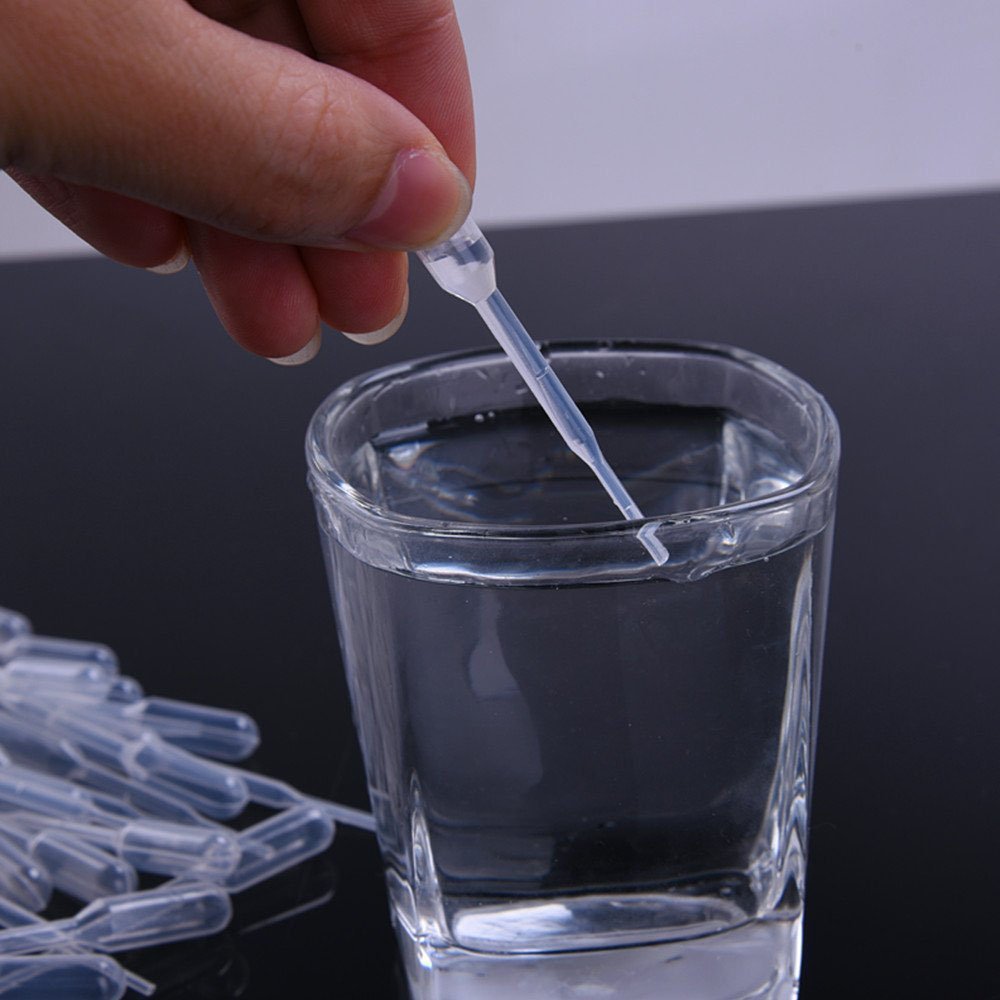 Haishell 300 PCS 0.2ML Transfer Pipettes,Clear White Plastic Graduated Pipettes for Essential Oils,Disposable Liquid Pipettes