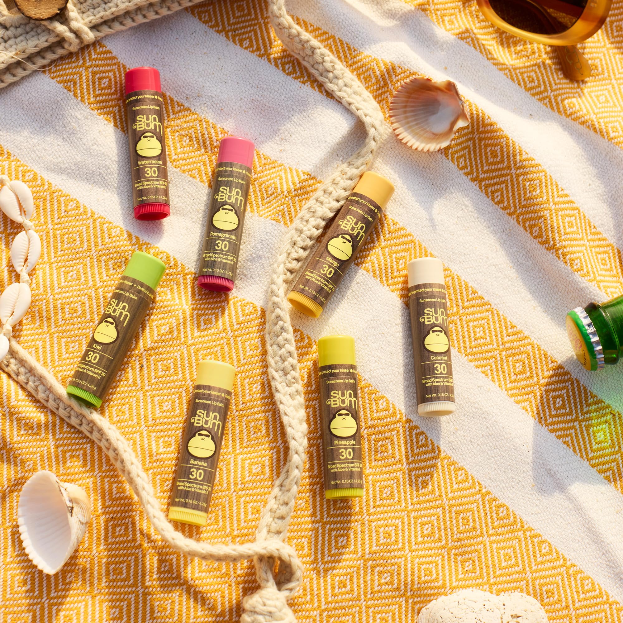 Sun Bum SPF 30 Sunscreen Lip Balm | Vegan and Cruelty Free Broad Spectrum UVA/UVB Lip Care with Aloe and Vitamin E for Moisturized Lips | Pineapple Flavor |.15 oz
