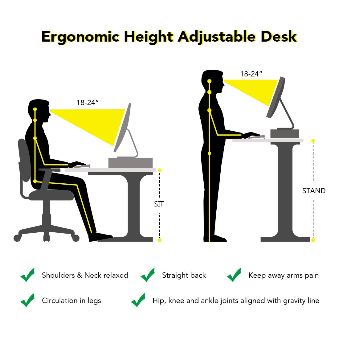 48 inch Electric Height Adjustable Standing Desk, Gaming Computer Workstation Home Office Sit Stand Up Desk with 3 Memory Key (Gray Frame/White Desktop)