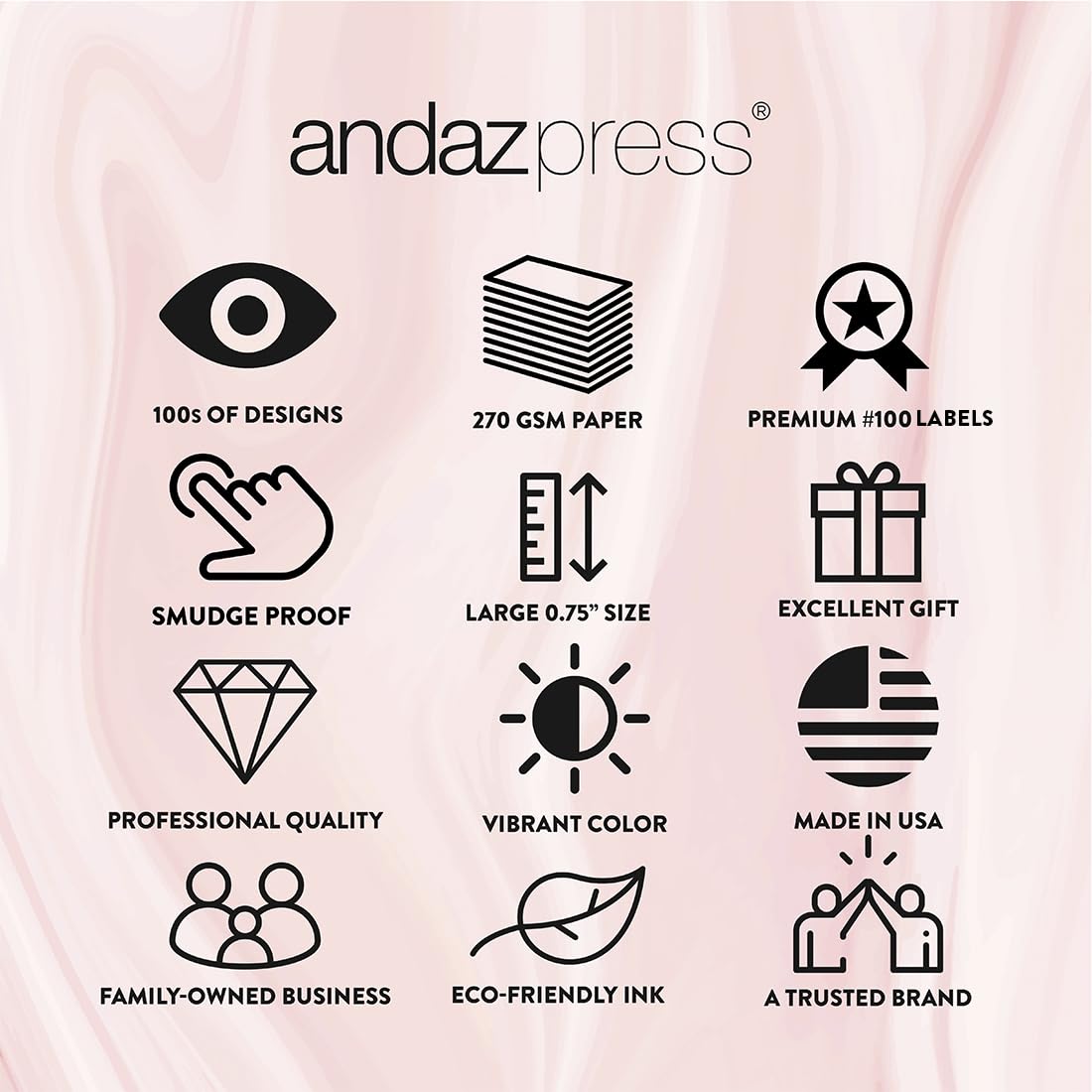 Andaz Press Personalized Chocolate Drop Labels Stickers Single, Madison & Co Bridal Shower, 216-Pack, Custom Made Name, Fits Bride & Co Themed Kisses Party Favors, Gifts, Decor Decorations