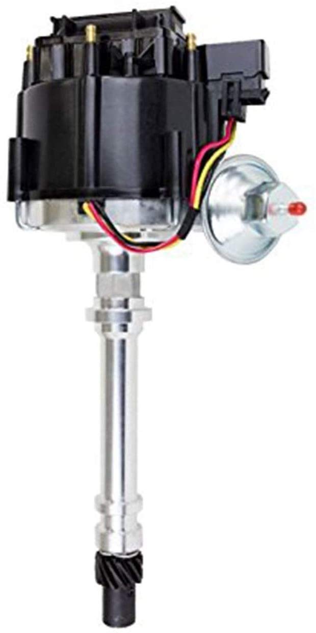 A-Team Performance - Complete HEI Distributor 65K Coil 7500 RPM - Compatible With Chevrolet Chevy GM GMC 4.3L 262 V6 EFI to CARB SWAP 90° V-6 One Wire Installation Red Cap