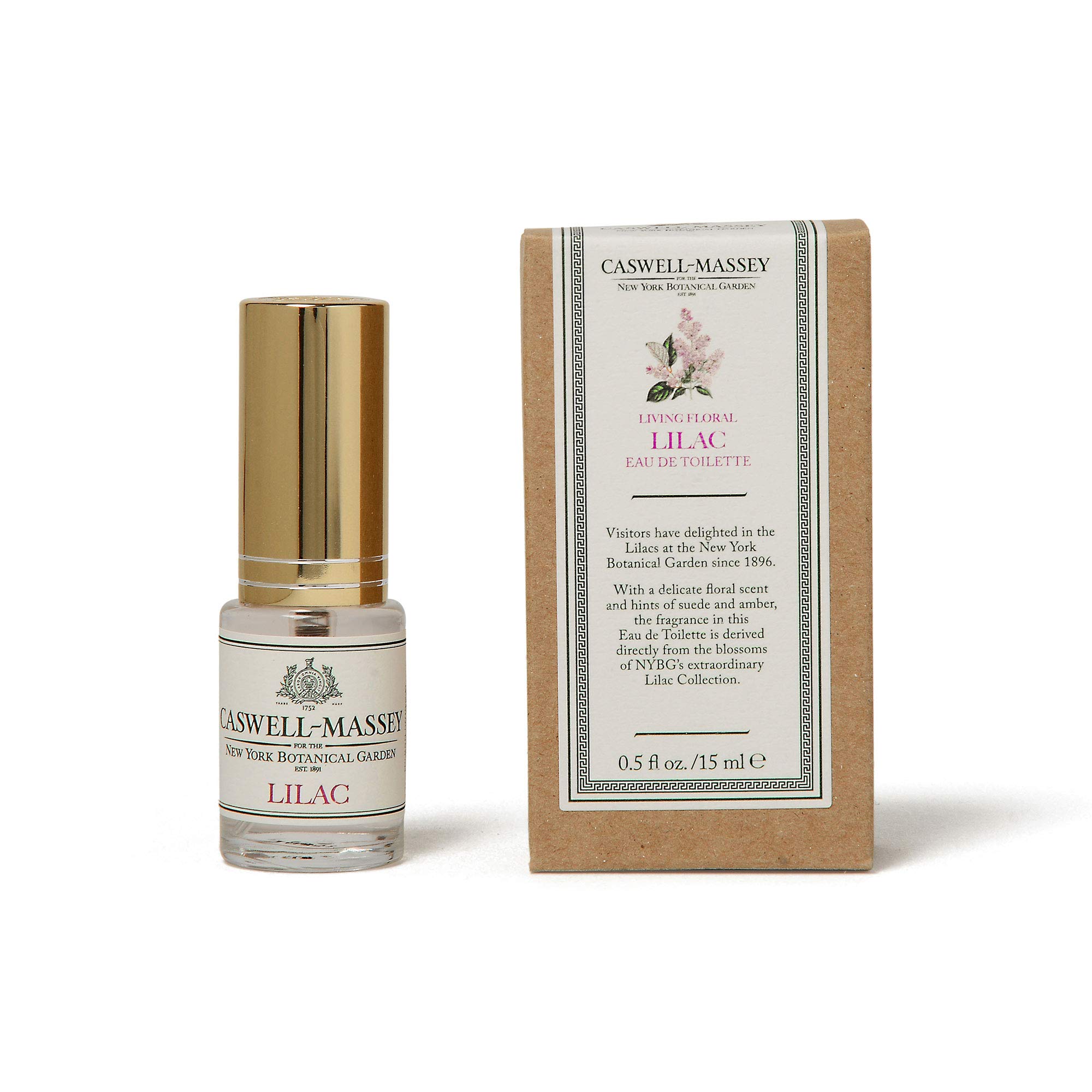 Caswell-Massey Lilac Eau De Toilette, Scents of Sparkling Bergamot & Leafy Green Accord, Fragrance For Men & Women, Made In USA, 15 mL