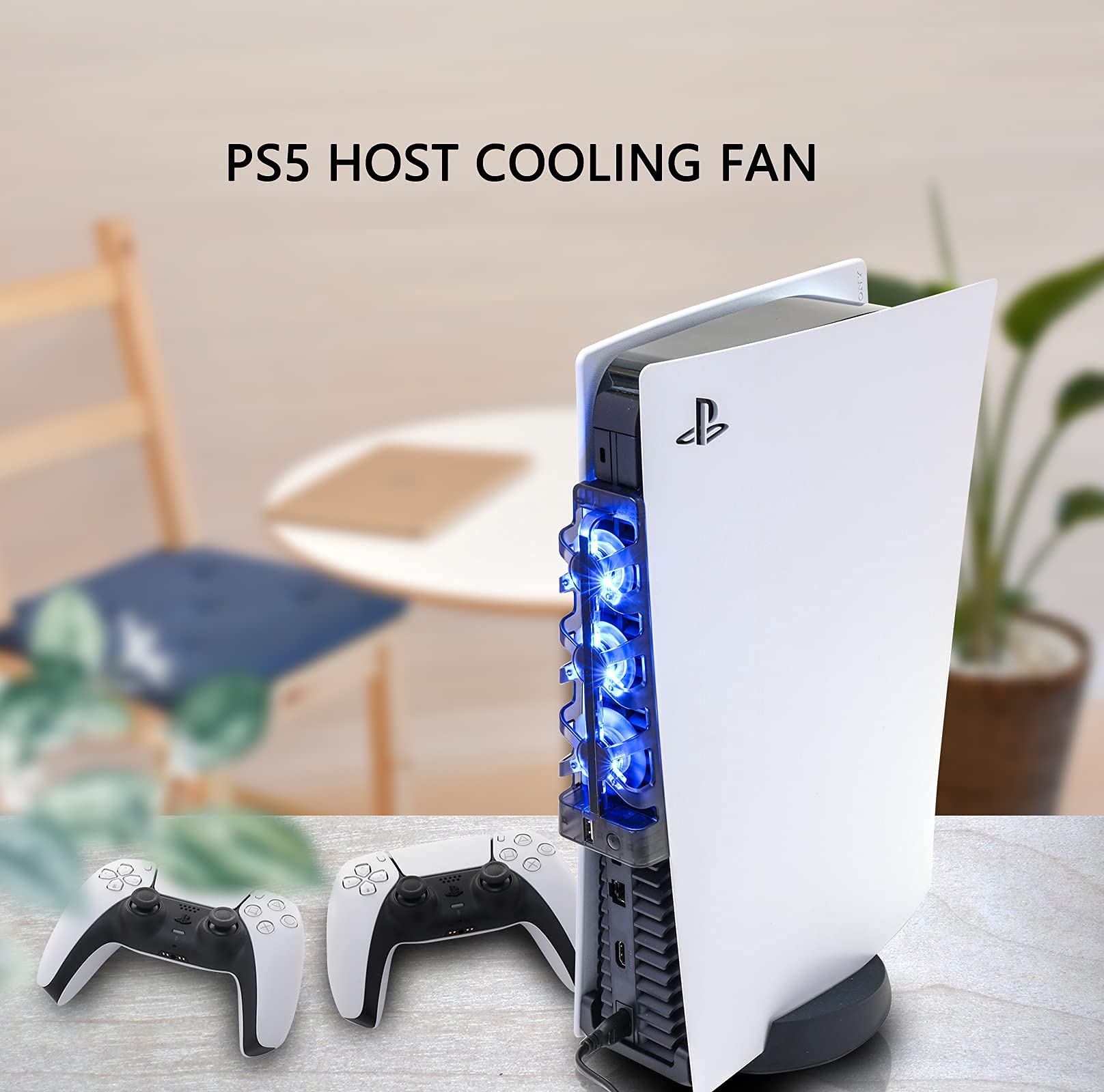 PS5 Controller Accessories, PS5 Controller Charger Station and PS5 Cooling Fans with LED Indicator