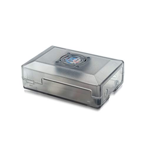 LoveRPi Active Cooling Media Center PC Case with Fan for Raspberry Pi 3, Libre Computer Board, ASUS Tinker Board (Translucent)