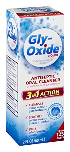 Gly-Oxide Alcohol-Free Antiseptic Mouth Sore Rinse, 2 oz, Packaging May Vary
