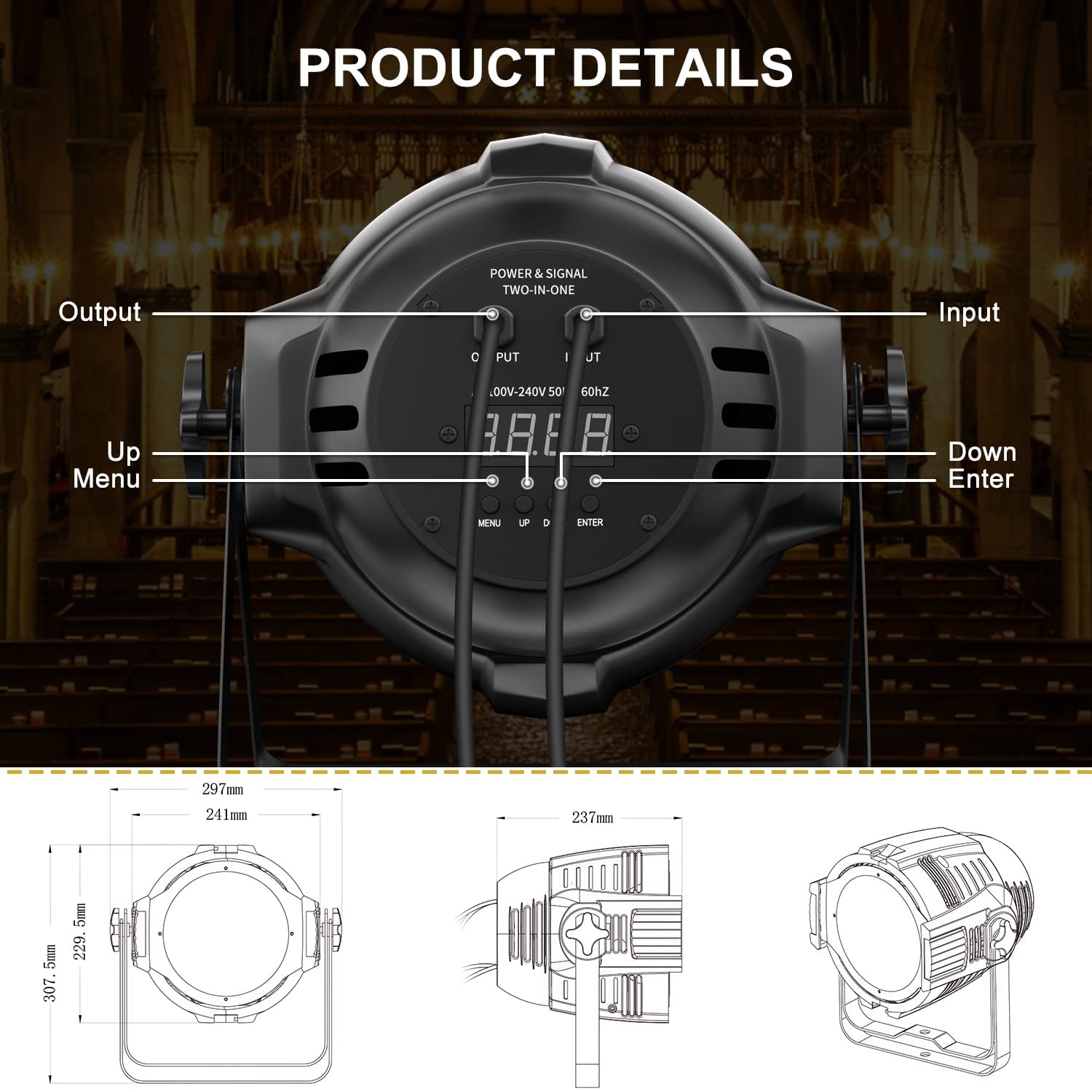 Betopper Strobe Light - Stage Lights Par Lights 54x3W RGB 3-in-1 dj Lights for Parties Professional Disco Backdrop Birthday Dancing Lights for Wedding Bar Yard Room