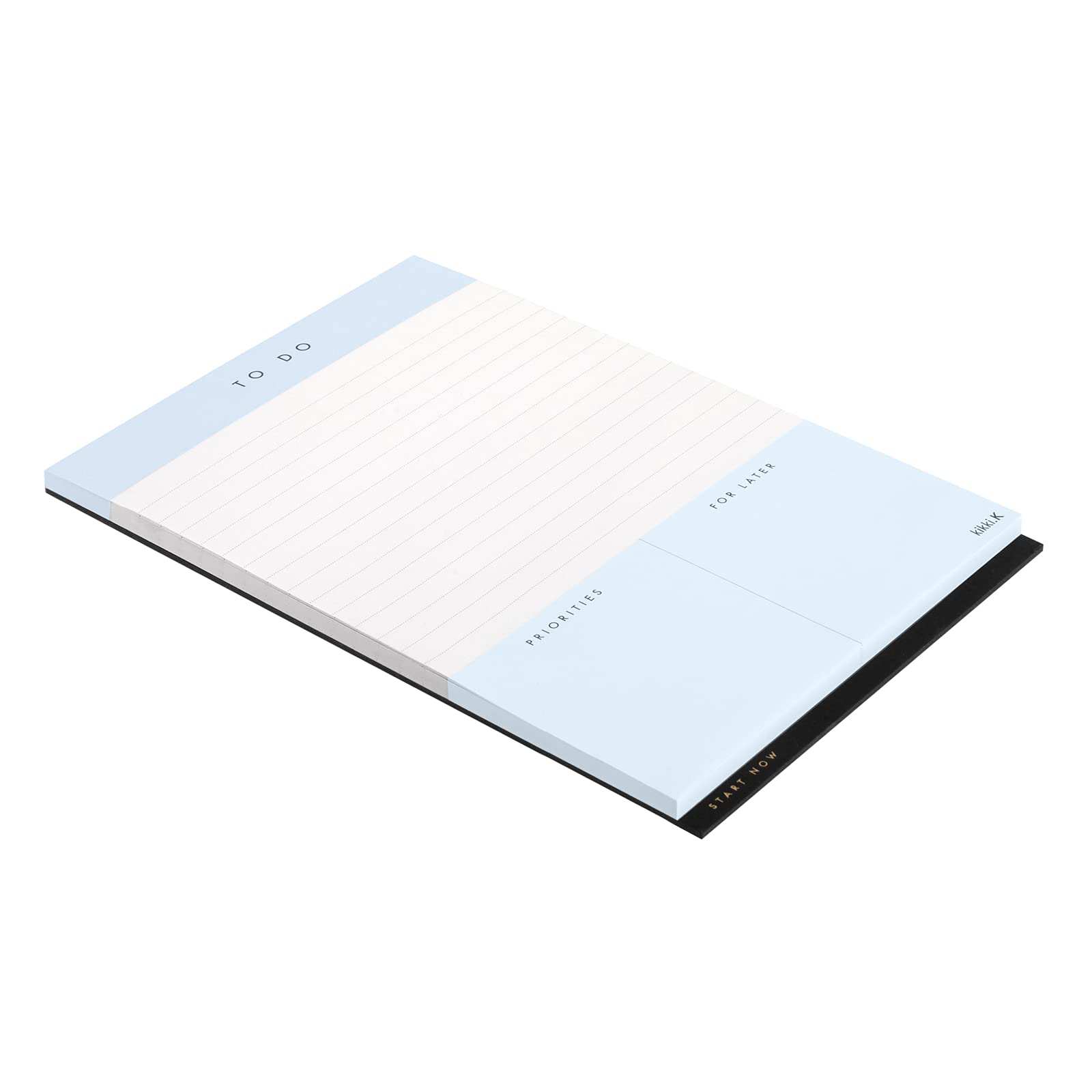 A5 To Do List Pad in Bluebell, Manage Daily Tasks, Lined, Priorities and For Later Sections, 60 Tear Off Sheets, 8.58" L x 5.83" W x 0.39" H by kikki.K