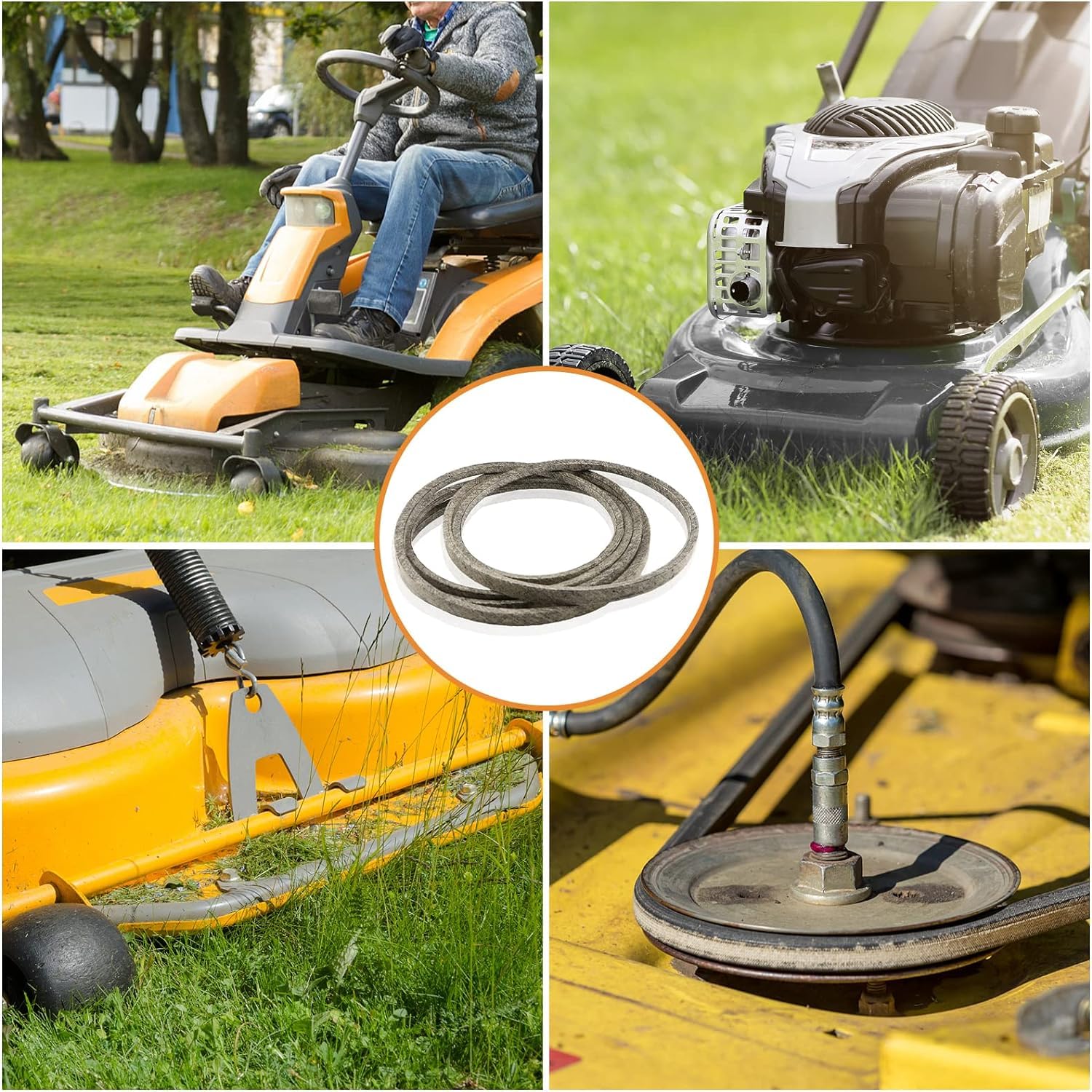 5/8" x 138" Deck Belt 197242 532197242 593773401 for Husqvarna GTH2448 YTH2348 YTH2448, for AYP PBGT22 PB22 PB24 XT22 with 48" Deck
