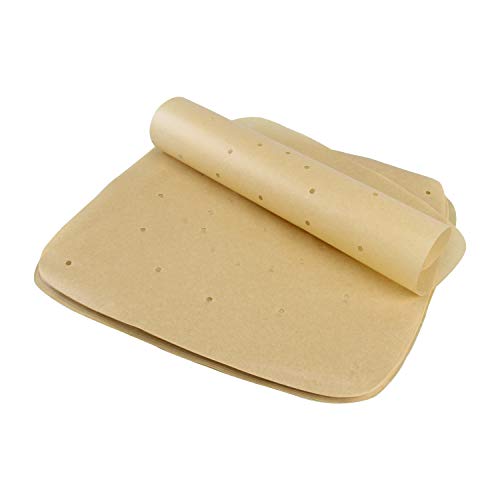 Air Fryer Parchment Paper Linersļ¼10"Ć10"ļ¼ Square 100Pcs Compatible with XXXL Air Fryer,Perfect for 6.8QT/7.6QT/8.5QT/9.5QT Or Bigger Air Fryers (Brown)