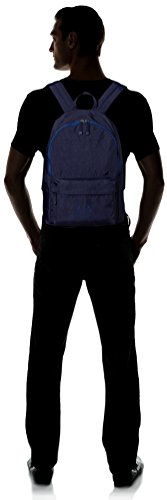 A|X ARMANI EXCHANGE mens Crinkle Nylon Backpacks, Dark Sea/Dark Sea, UNI US