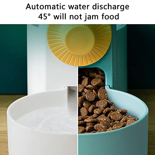 Aquarius CiCi Dog Cage Automatic Feeder Set, Food & Water Dispenser Hanging Bowls for Cage Crate Kennel (Green)