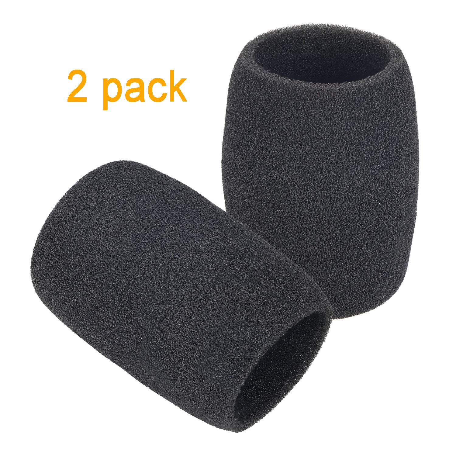 A85WS Black Foam Windscreen Pop Filter fits for SM85, SM86, SM87A,BETA87A, and BETA87C by SUNMON (2Packs)