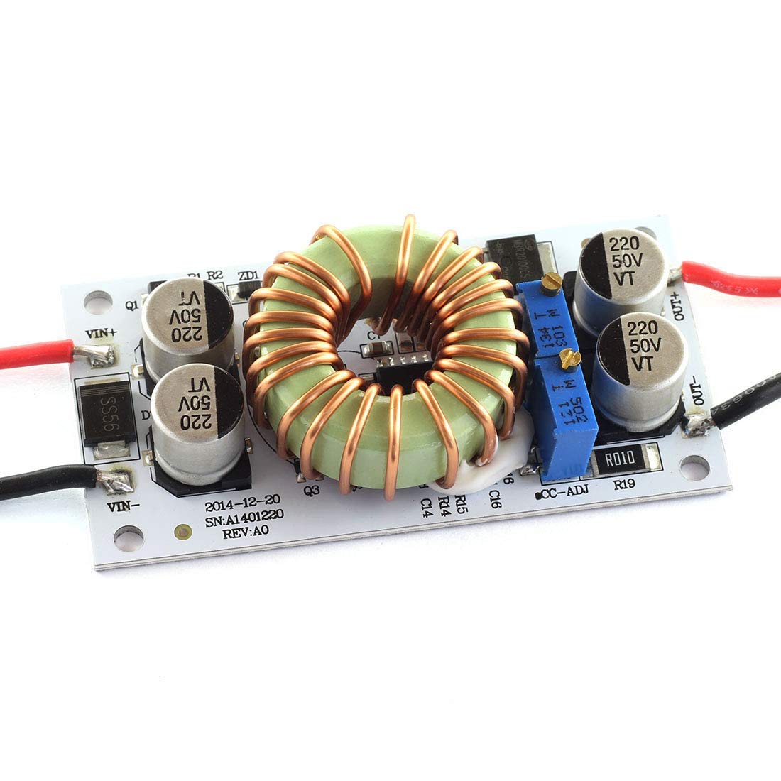 HiLetgo 250W DC-DC Module 10-40V to 10-50V 6A Adjustable Step-Up Power Supply Module 250W DC Booster Constant Voltage Constant Current Power Converter Module