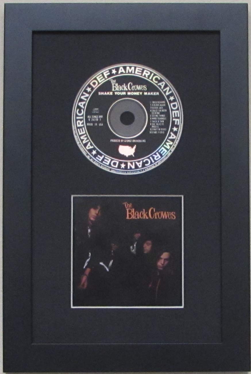 Cd Frame Featuring Black Matting and Black Moulding