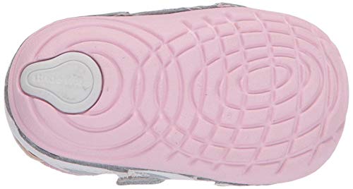 Stride Rite Girls Soft Motion Adalyn Athletic Sneaker, White/Silver, 4 Toddler