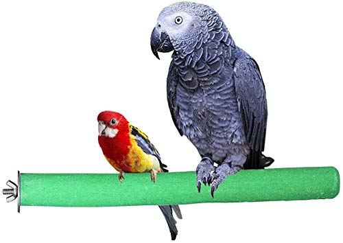 Yuecoofei Bird Platform,pet Toys,3pcs Parrot Perch Stand Toy, Bird Cage Perch Toy Random Vibrant Colors of Quartz Sand Covered Wood Platform Paw Grinding Stick for Parrot Bird