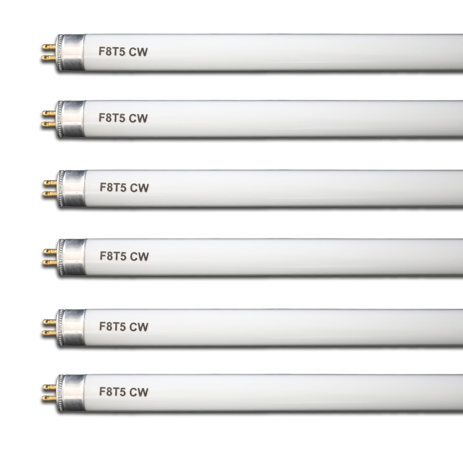Accway (6 Pack) F8T5/CW 4100K 12’’ Linear Fluorescent Light Bulb, 8W Cool White T5 Tube, G5 Mini Bi Pins Base Replacement for Under Cabinet Light, RV, Closet