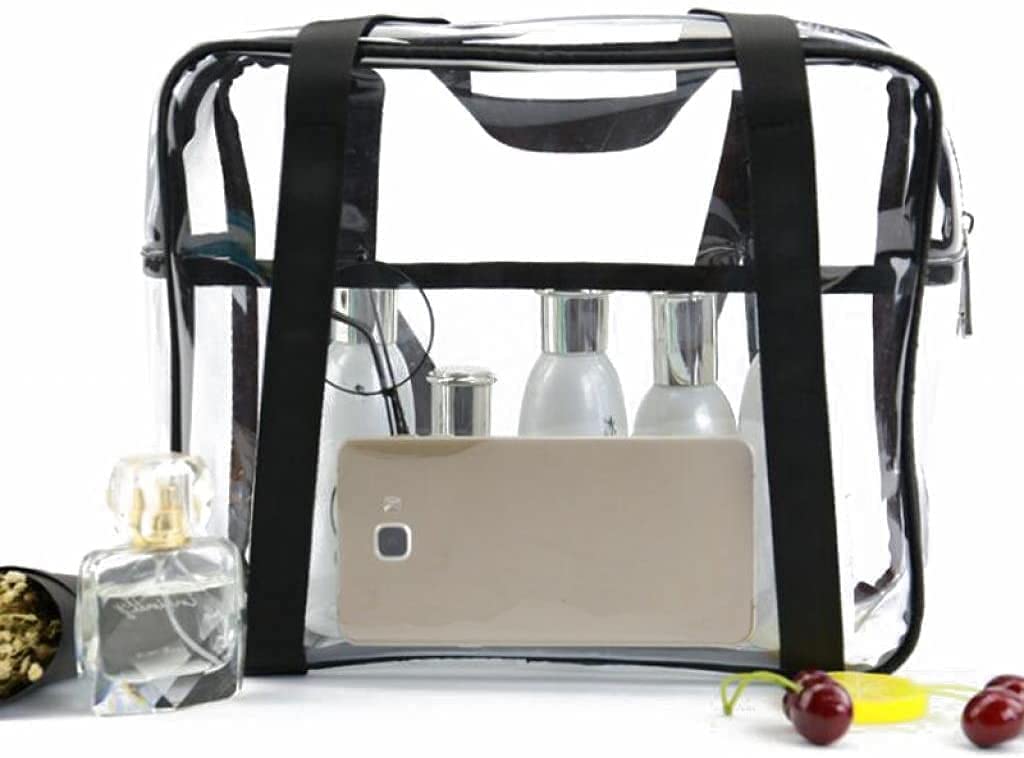 Louise Maelys Travel Clear Makeup Handbag Large Toiletry Cosmetic Organizer Bag Waterproof