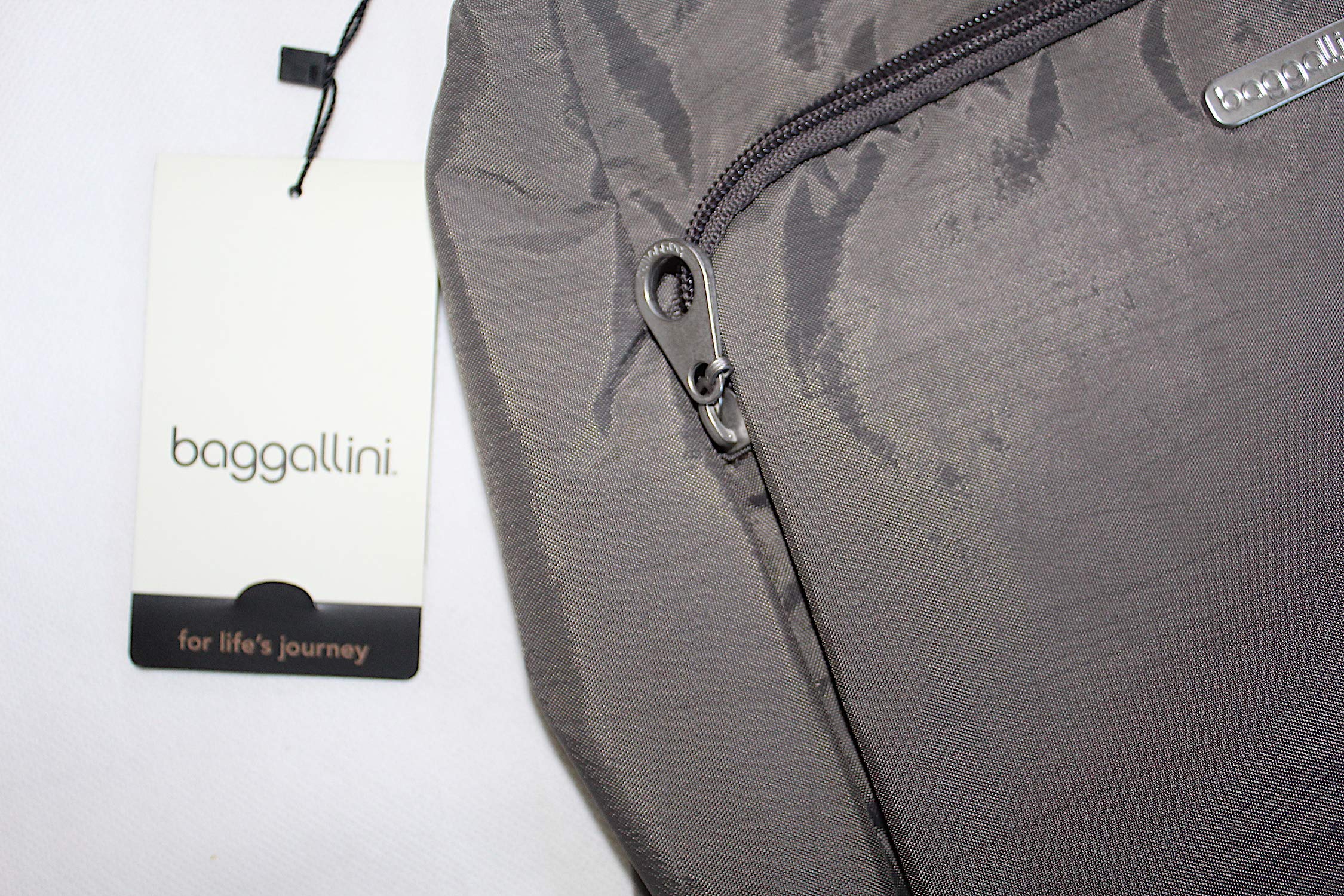 Baggallini Gray Shoulder Hand Bag Purse Handbag Nylon, Medium