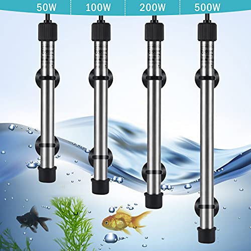 hygger Pinpoint Saltwater Aquarium Heater with Digital Thermostat IC Temp Controller, Titanium Tube Submersible Fish Tank Heater for Coral Reef 200 Watt