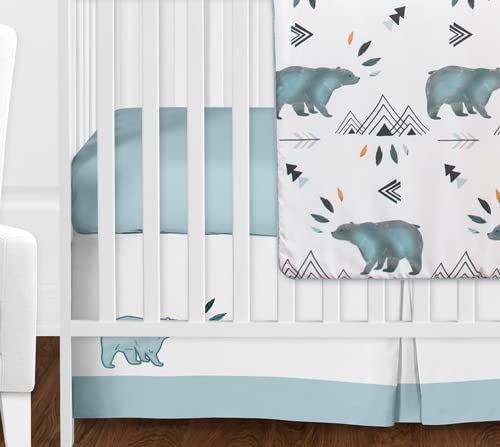 Sweet Jojo Designs Bear Mountain Watercolor Baby Boy Crib Bedding Set 11 Pieces