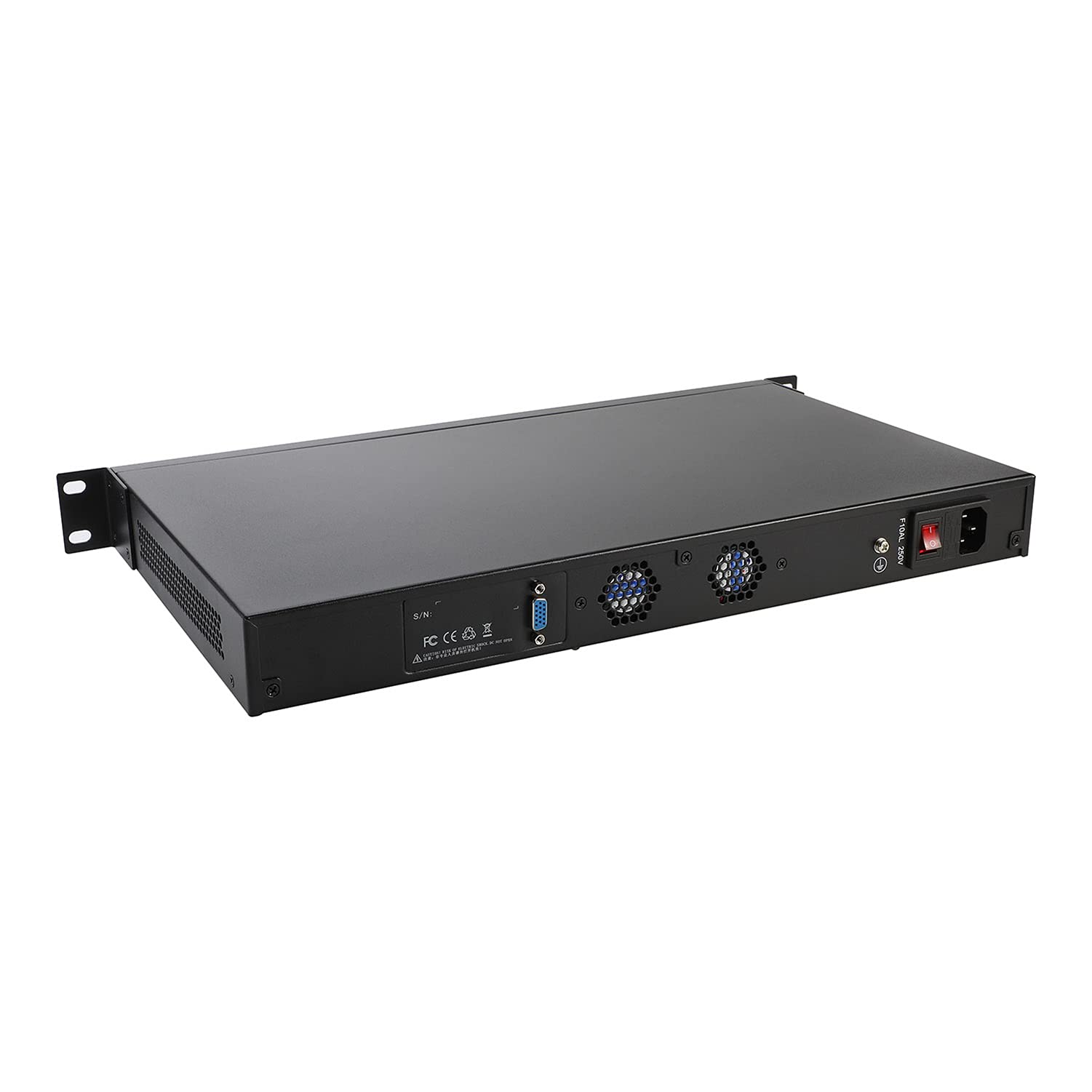 HUNSN RS14 Intel Core i5 2467M Mini PC, 4GB RAM, RouterOS OS, 8 x Gigabit LAN, 2 x USB3.0, 19" Standard, 100W Power