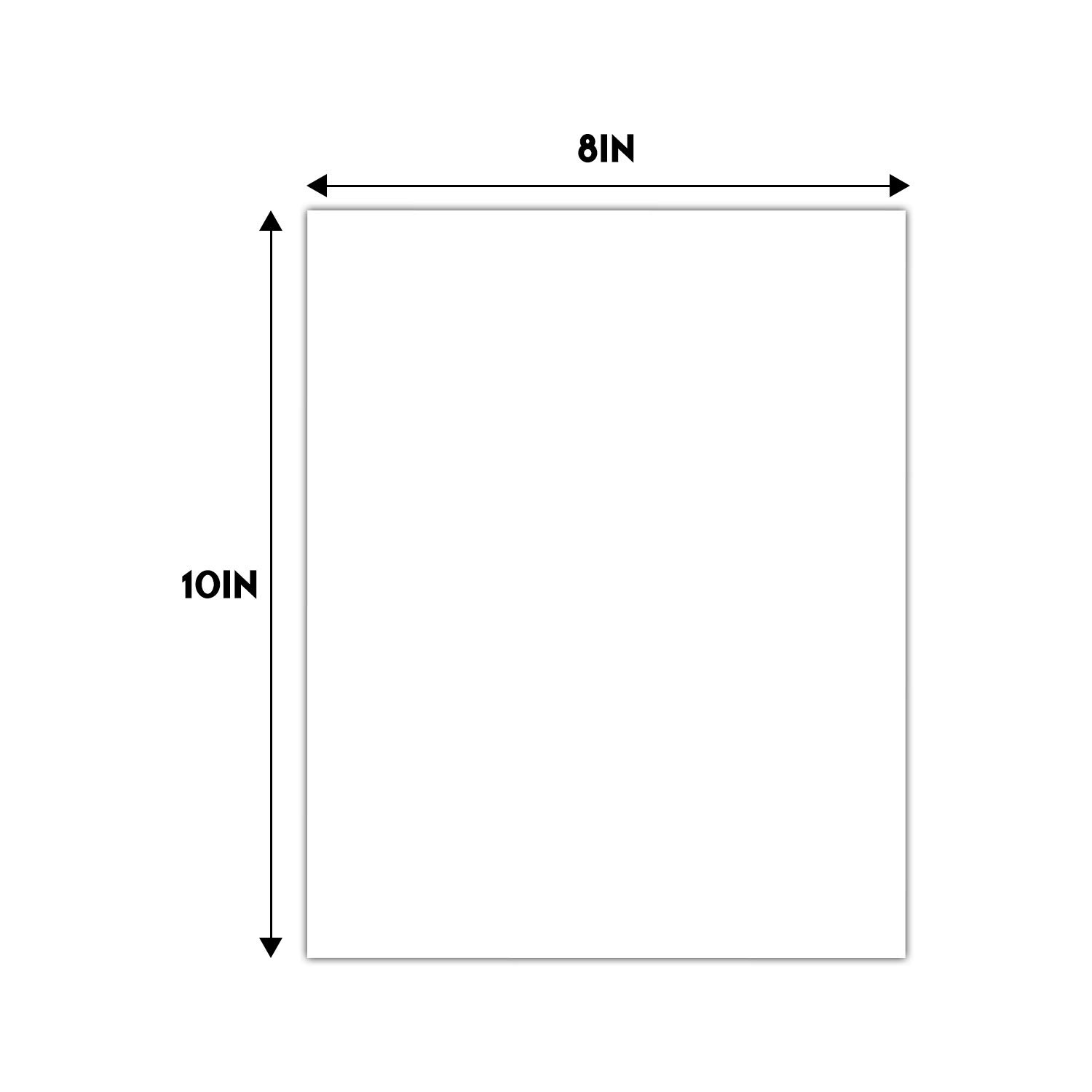 Golden State Art, Pack of 50, 8x10 Inch White Backing Boards