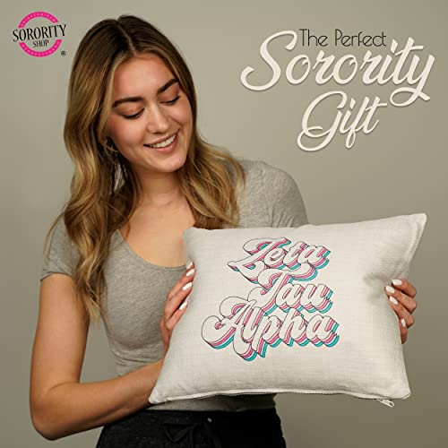 Sorority Shop Phi Mu Pillow β Retro Design, 12" x 16" Lumbar Pillow Sorority