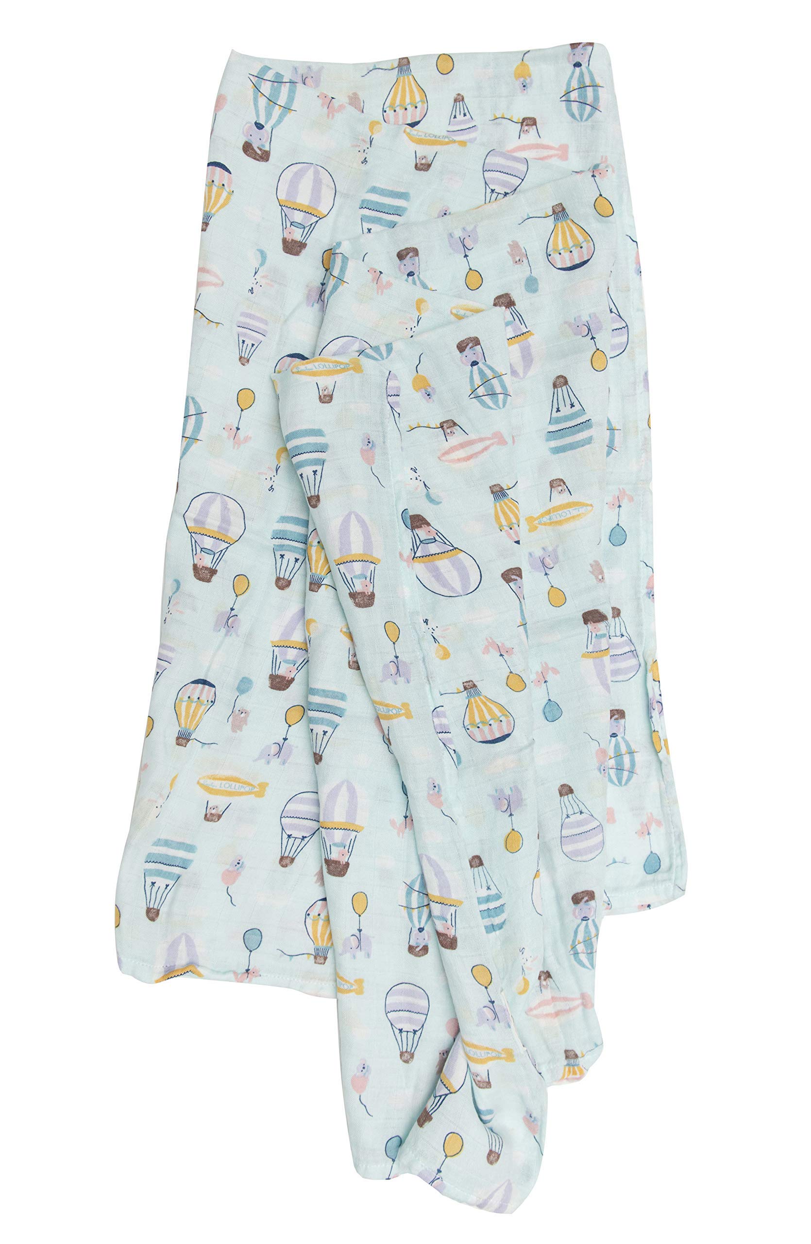Loulou Lollipop Soft Baby Swaddle Blanket Muslin Wrap Receiving Blanket for Newborn to Toddler Girl and Boy, Large 47” by 47” - Hot Air Balloon…