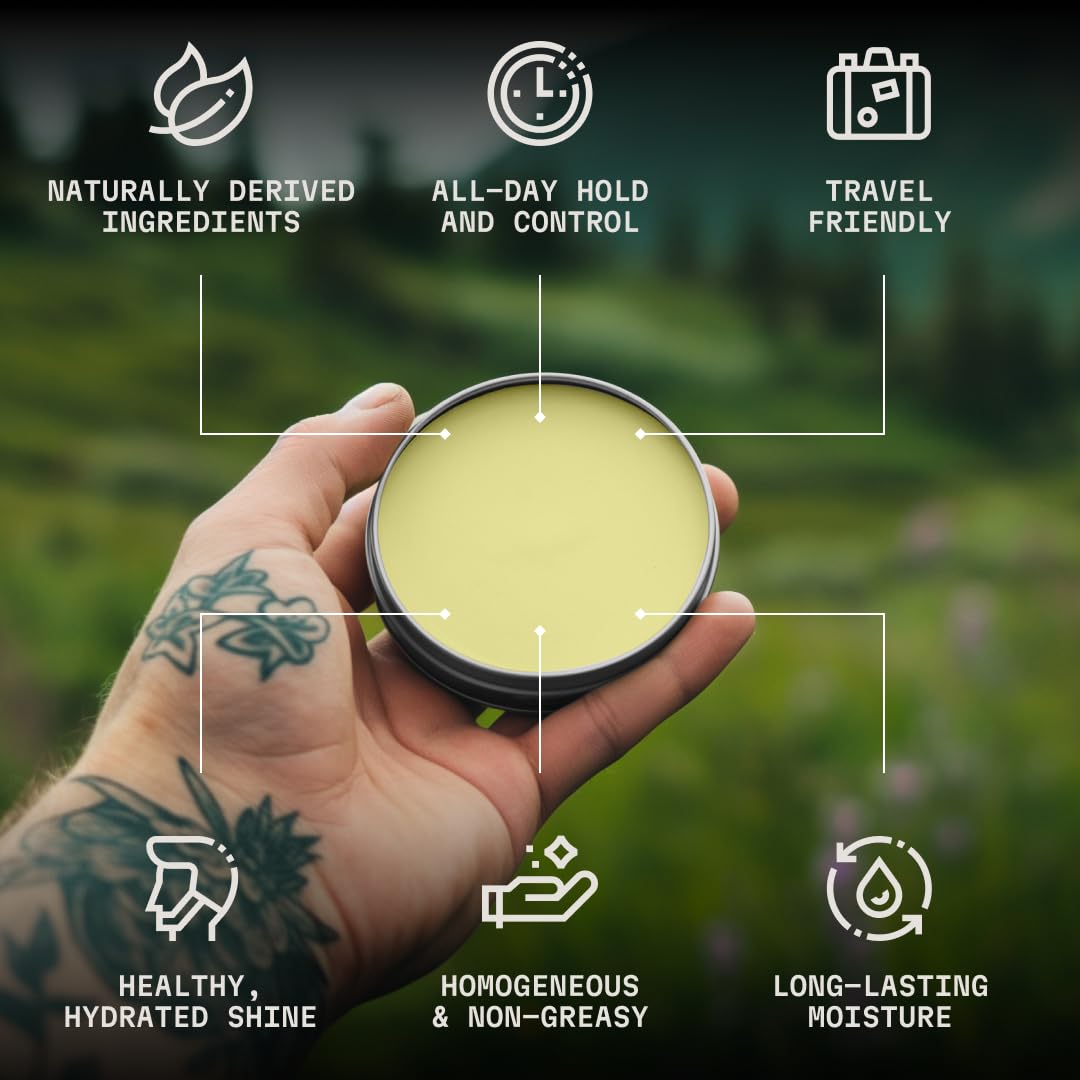 Striking Viking Beard Balm for Men - Citrus Scented Beard Styling Balm (2 oz) - Made With Argan & Jojoba Beard Oils - Style, Strengthen & Soften Beards - Leave In Beard Cream for Men