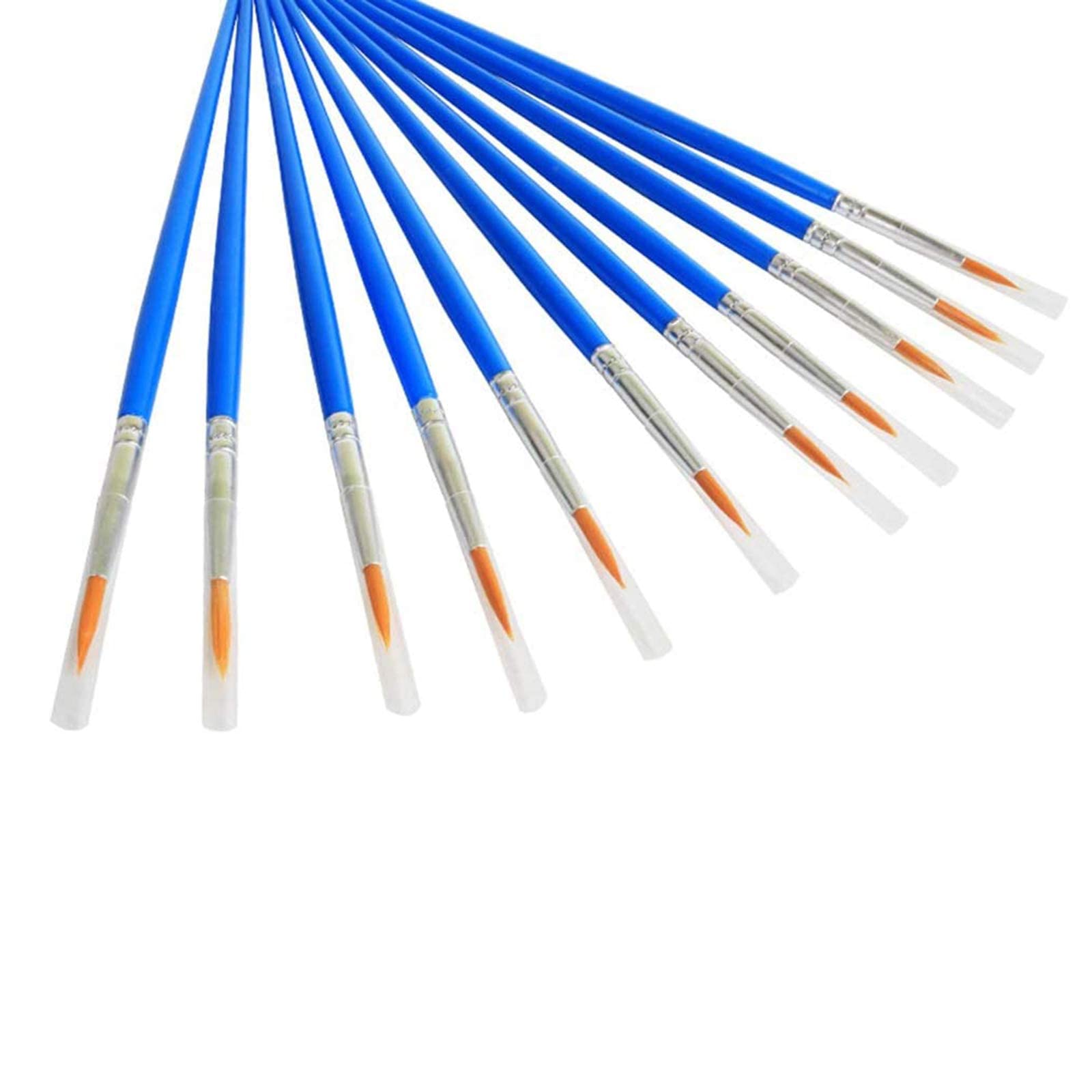 50 Pcs Pointed Round Brushes Set for Kids/Students/Starter/Teens/Children ,Detail Paint Brushes Bulk for Art Class Painting/Painting Party/Acrylic Oil Watercolor,Short Plastic Handle Paintbrushes