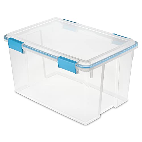 54 Qt Gasket Box Plastic,Set of 4,Heavy-Duty Gasketed Storage Box Set - Protect and Store Your Items in Style,Made from durable plastic