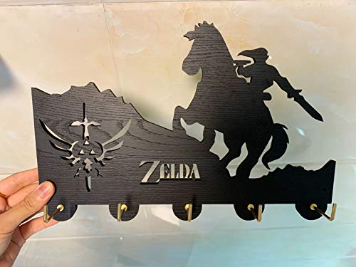 Zelda Key Hooks-Unque Game Theme Decor Wall Hooks Heavy Duty 20LB(Max),Wall Décor,Wood Coat Hooks, Key Holder,Key Hanger for Wall、Entryway and Kitchen