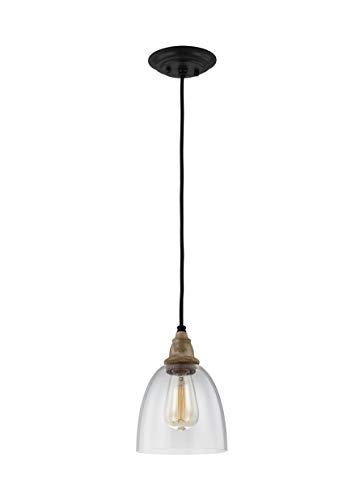 Feiss P1394DFW/DWZ Matrimonio Glass Pendant Lighting, Brown, 1-Light (6"Dia x 9"H) 60watts