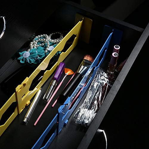 idalinya Drawer Divider Plastic 5 Colors Adjustable Clapboard Home Kitchen Storage Drawer Units Partition Storage Organizer (#1)