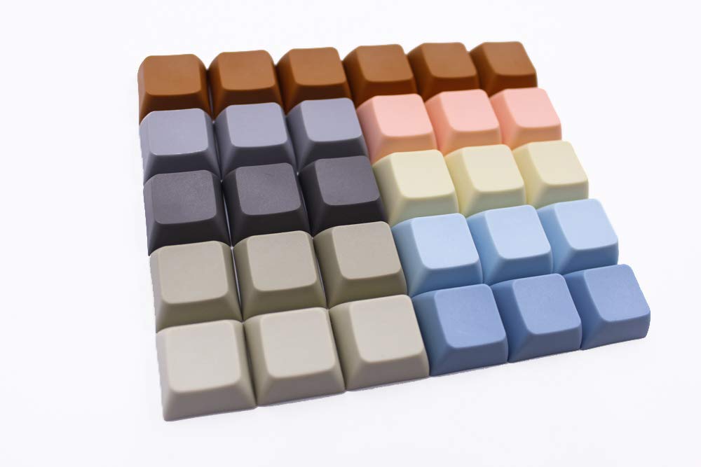 ONECAP 1U Blue Blank XDA keycap 50 Keys PBT Keycaps for Mechanical Gaming Keyboard (Blue)