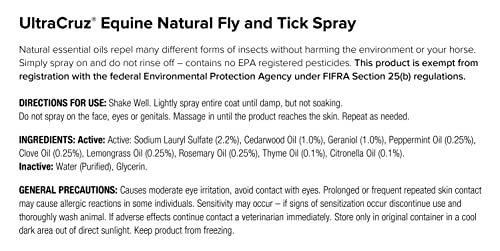 UltraCruz Equine Black Diamond Horse Shampoo, Conditioner and Fly & Tick Spray Bundle, 32 oz Each