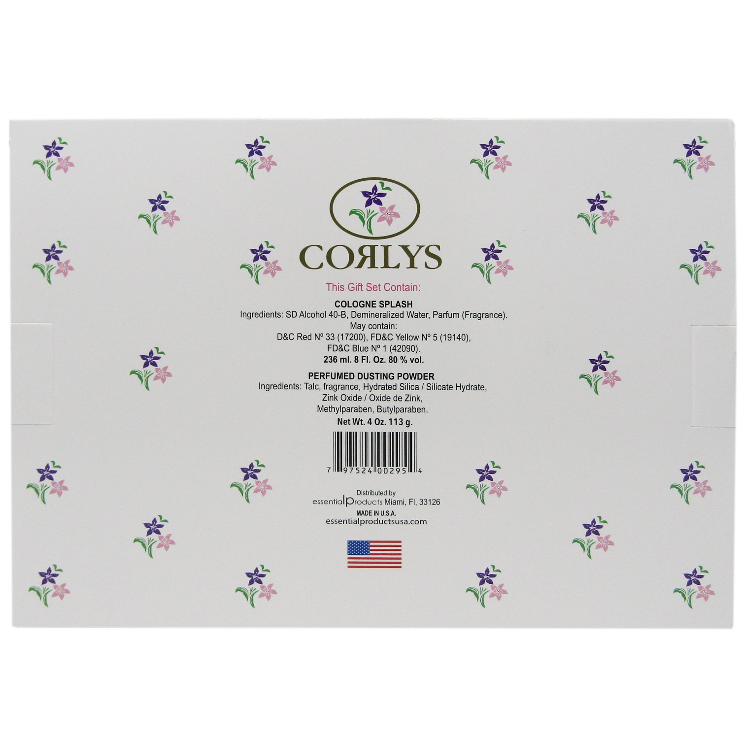 Corlys Cologne Splash 8 Oz 3PACK