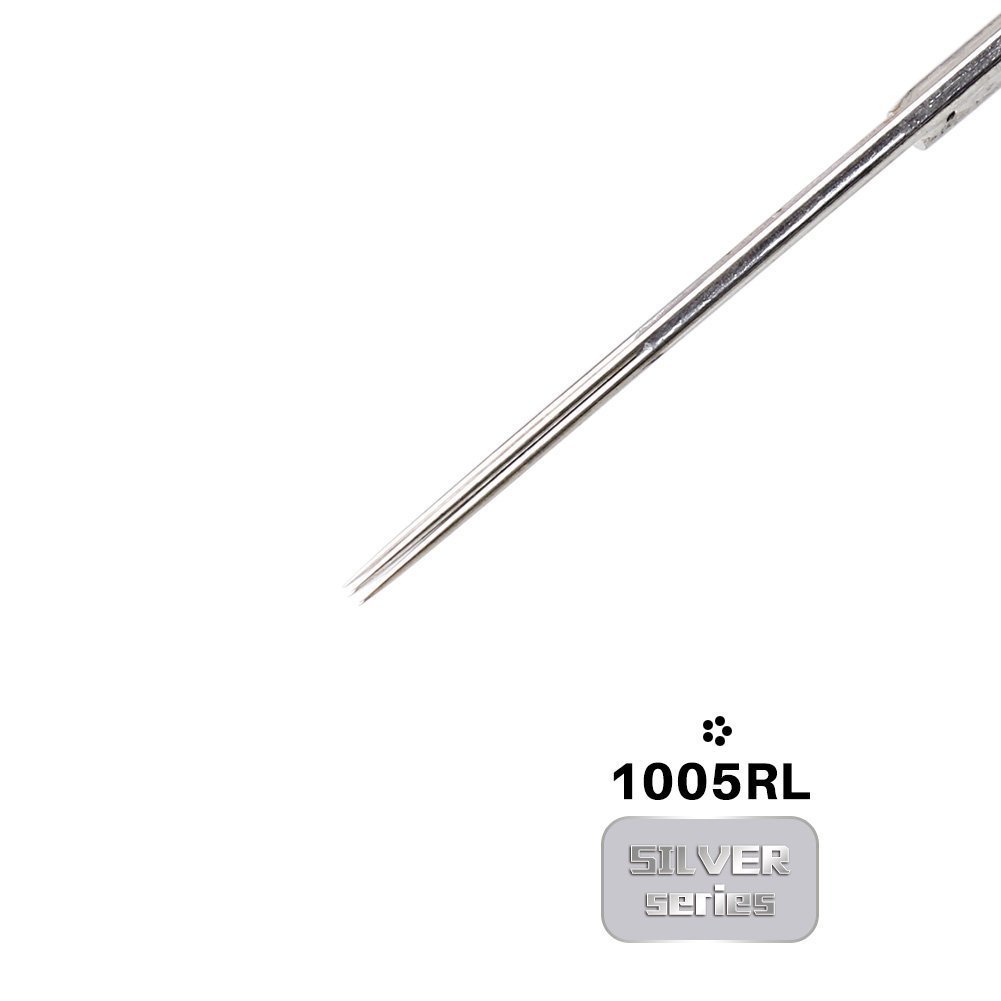Dragonhawk Silver Series Tattoo Needles Assorted Liners and Shaders 50 Pcs Disposable & Sterilized Mixed Size Tattooing Needle Box YBZ