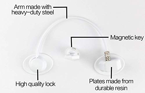 Urban August Adhesive Magnetic Lock โ Childproofing & Baby Safety Durable, Heat Resistance, Easy to Install with Heavy Duty 3M Adhesive Tape, Best for Cabinets, Drawers, Doors & refrigerators (Black)