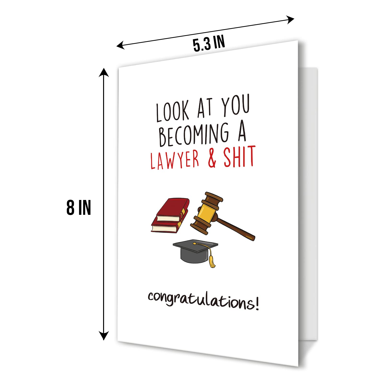 Chomerry Lawyer Graduation Card, Congratulation Become a Lawyer, Grad Card for Law Student