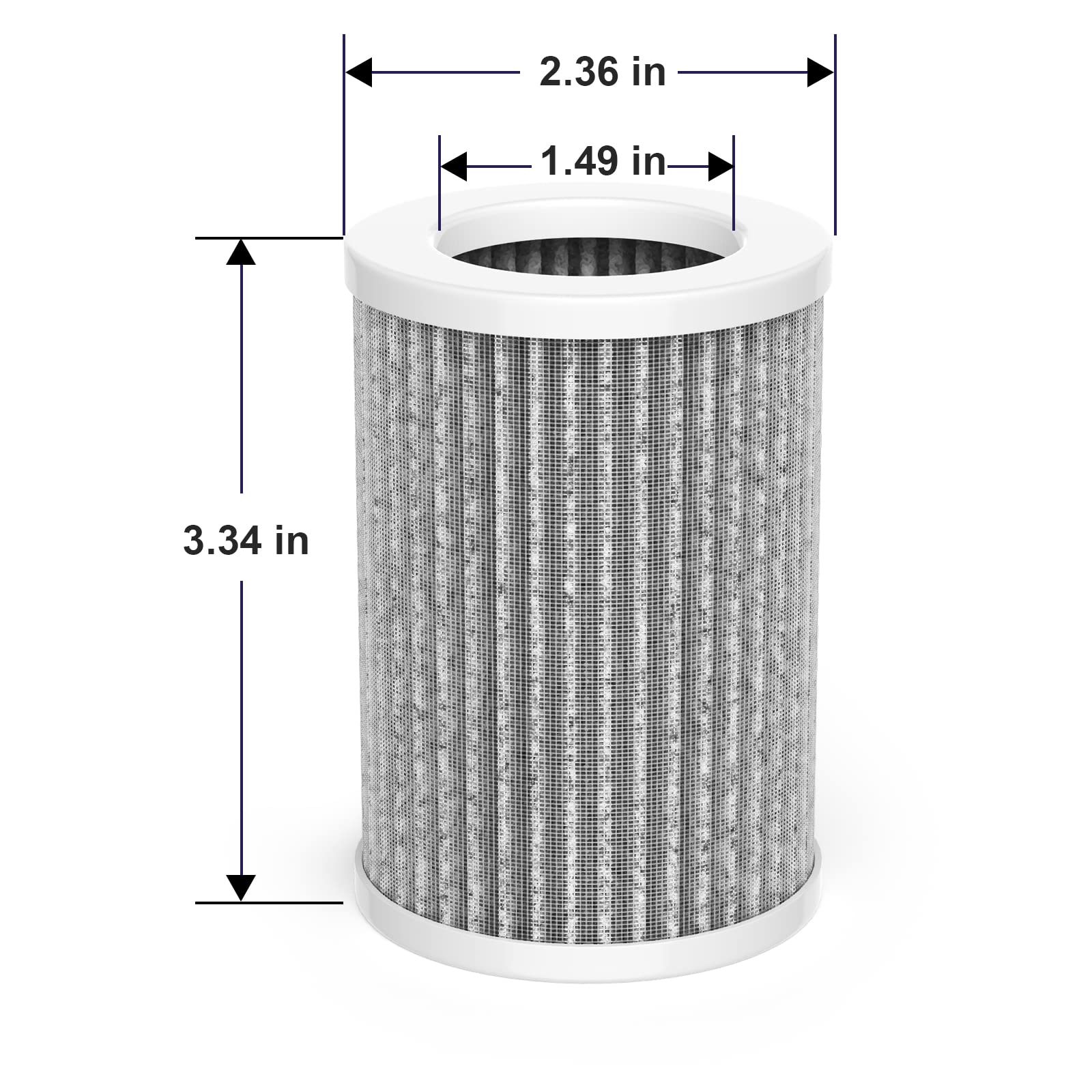 CFKREYA 2 Pack Purezone Mini H13 True HEPA Replacement Filters, Compatible with Pure Enrichment Purezone Mini Portable Purifier PEPERSAP