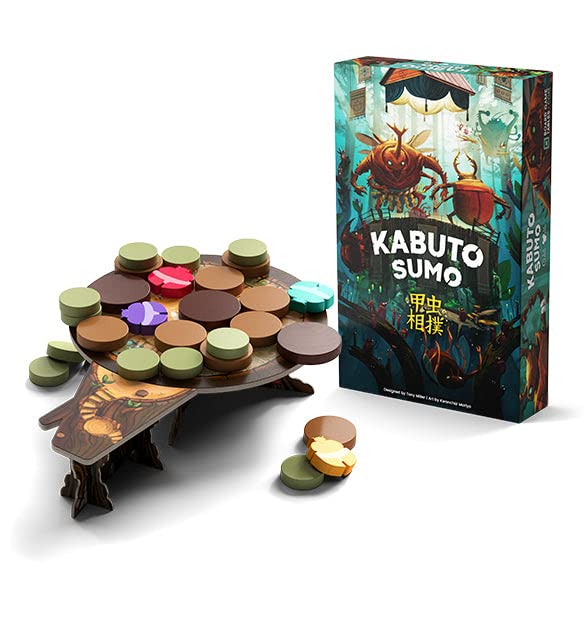 Kabuto Sumo: Bug Wrestling - Board Game - Dexterity Game - 2 to 4 Players - 15-20 Minutes Play Time