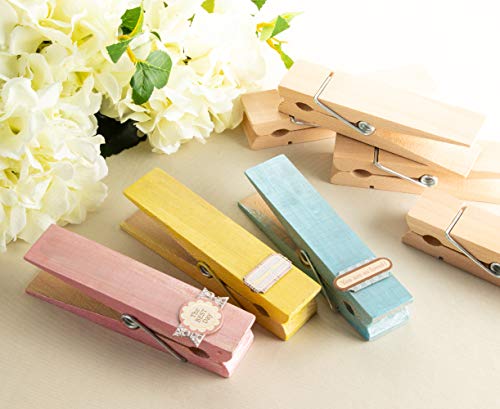 Jumbo Wooden Clothespins for Crafts (6 x 1.38 x 1.2 in, 8-Pack)