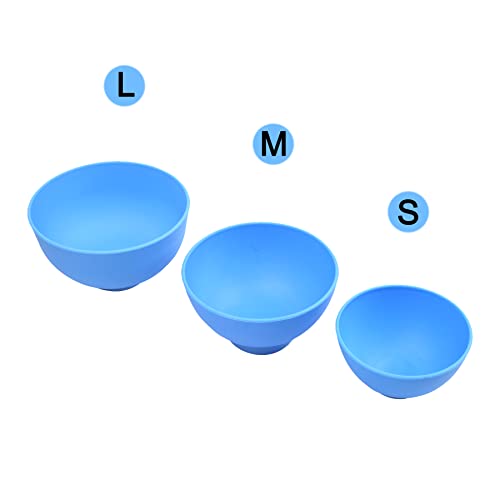 Dental Lab Rubber Mixing Bowl Plastic Spatulas for Alginate Impression Plaster Materials(6Pcs)