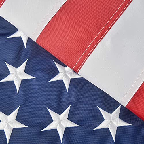 American Flag 2.5x4 Ft, US Flag/USA Flag with Oxford Nylon Material, Vivid Color, Sewn Stripes, Brass Grommets, Embroidered Stars, Perfect for Indoor/Outdoor Use