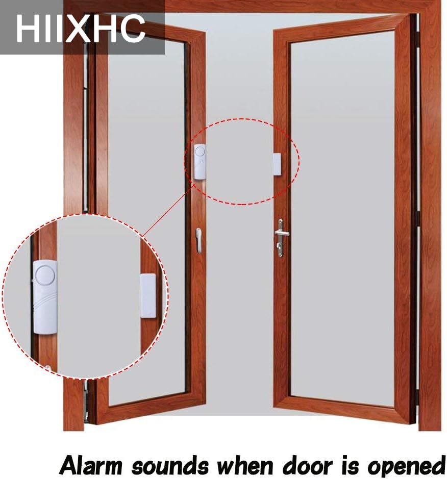 Hiistar Personal Security Window & Door Alarm Bell | Wireless Sensor Door Window Burglar Alarm | Pack of 10