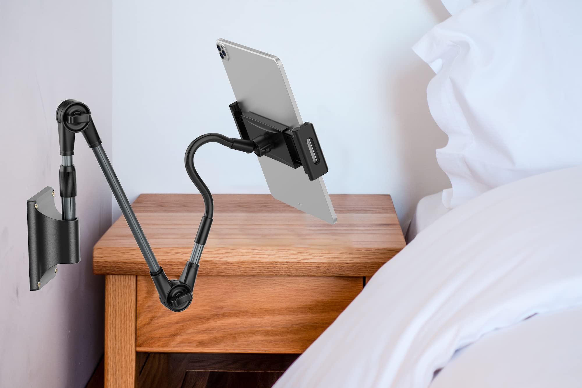 BEATYLIFE Portable Electronic Device Mount, Black, 33.4 inch, Aluminum Alloy Tubes, PVC, Compatible with iPhone 13, 12 Mini, Pro, 11 Pro Max, XS Max, XR, X, Samsung S20, S10